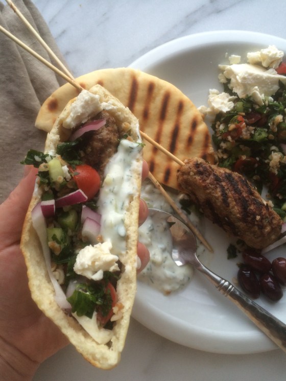 Lebanese Lamb Kufta Kebabs and Tabbouleh Salad – Emily Always Cooks